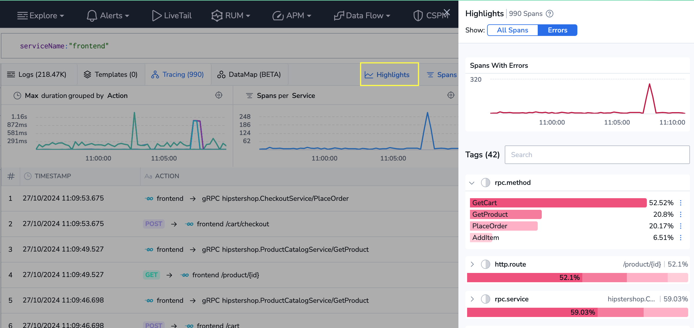 Highlights - Coralogix Docs